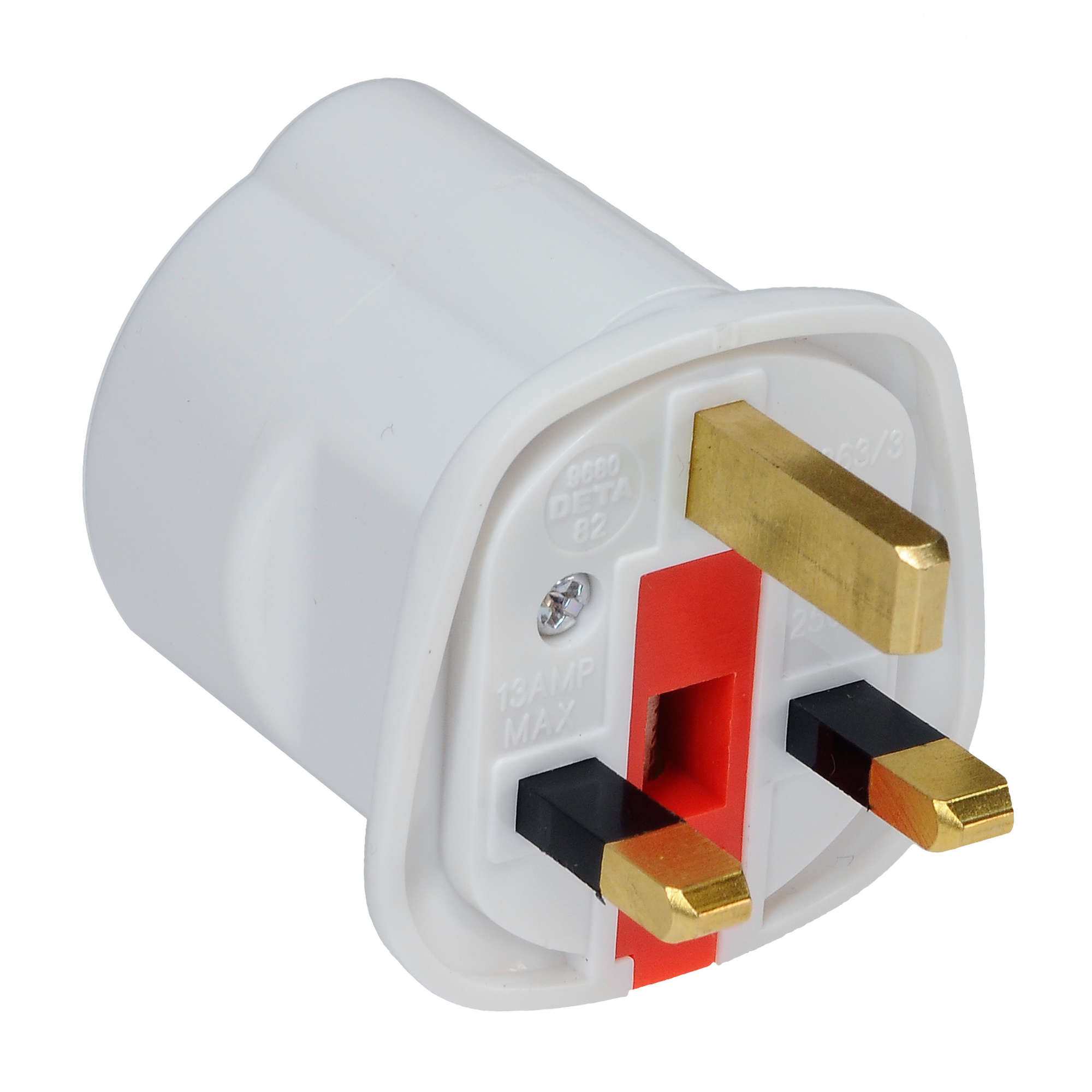 Travel Plug Adaptor 13A 2 pin to 3 pin | Mr Resistor Lighting