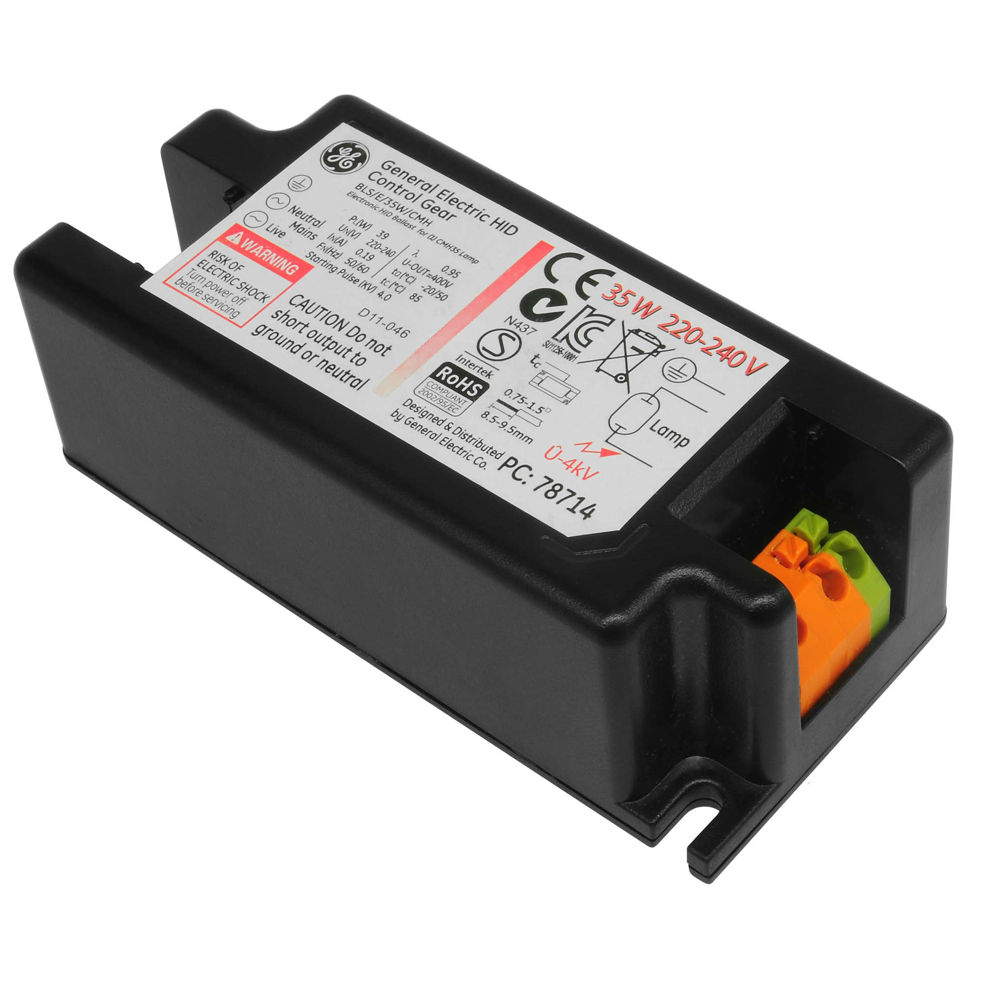 Metal Halide Ballast 35W Black | Mr Resistor Lighting