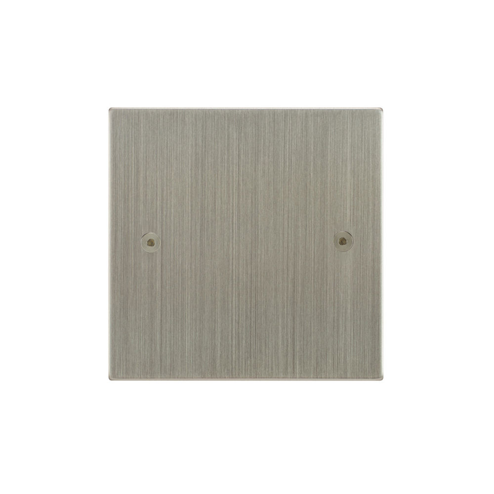 Horizon Square Blank Plate Single Plate Satin Nickel | Mr Resistor Lighting
