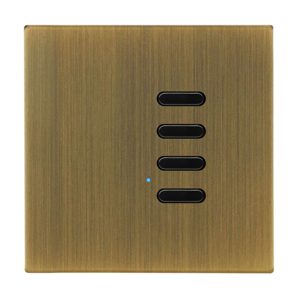 Wise Switch 4 Channel Antique Brass 3V | Mr Resistor Lighting