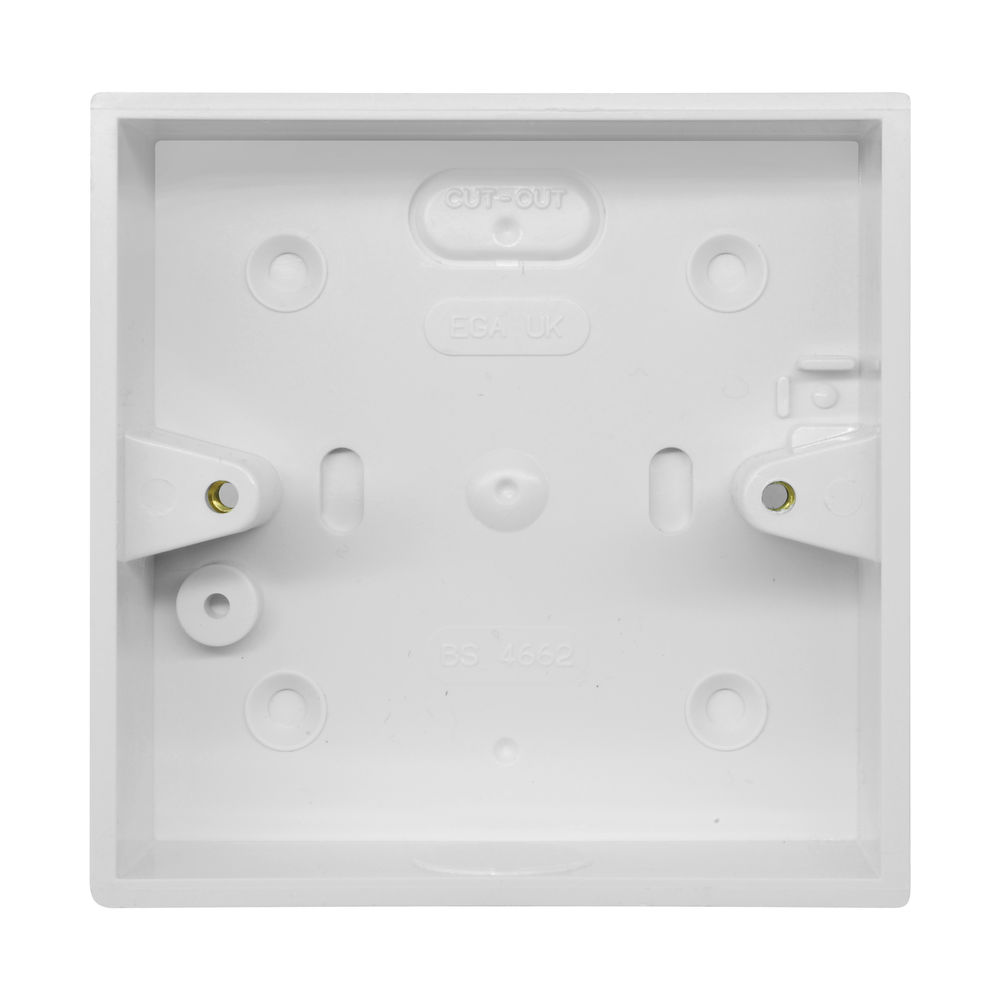 Single Plate Back Box Plastic 16mm | Mr Resistor Lighting