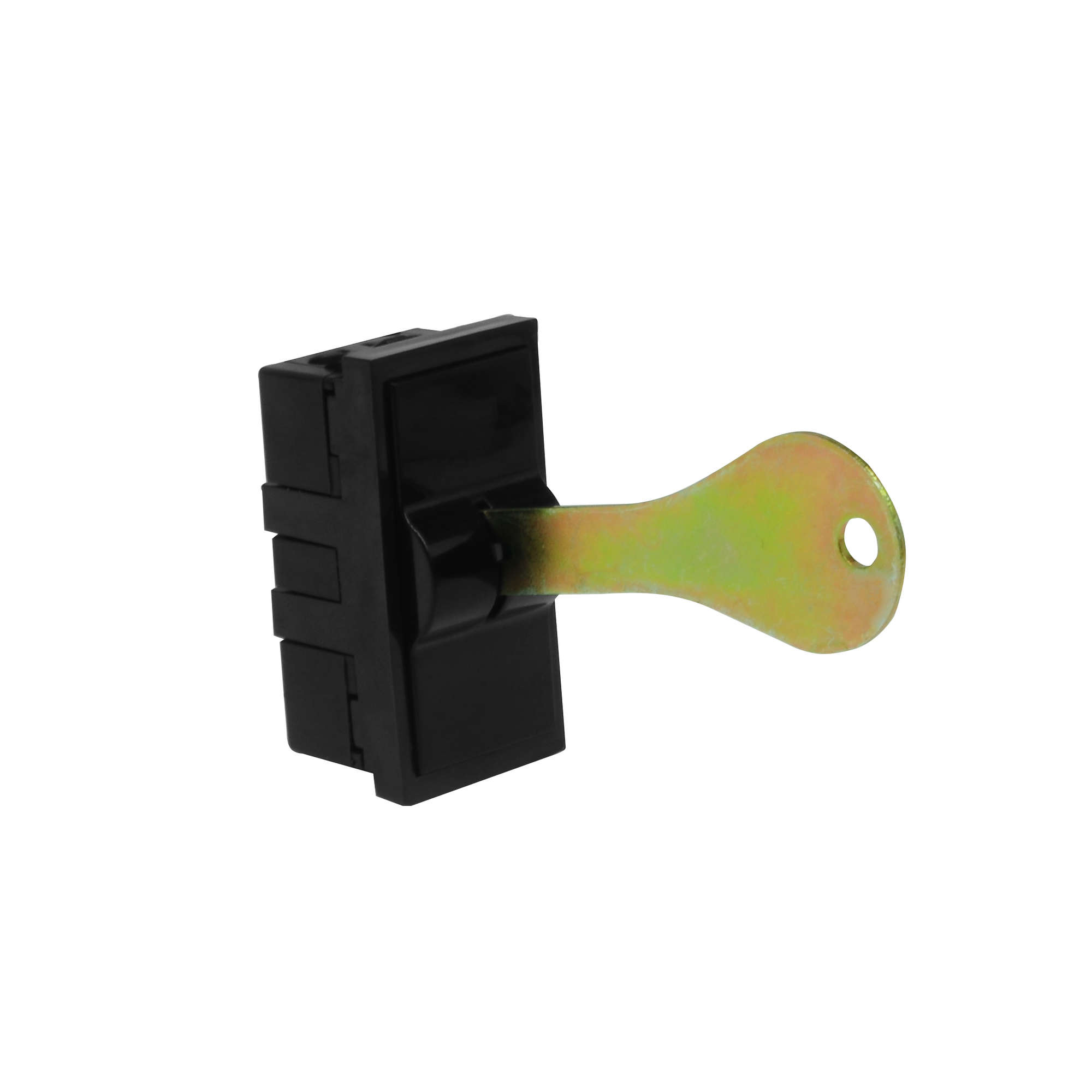 Euro Security Switch Modules DP Key Switch Black | Mr Resistor Lighting