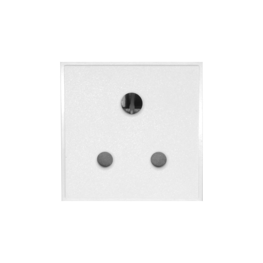 Euro Socket Modules 5A 3 PIN Unswitched White | Mr Resistor Lighting