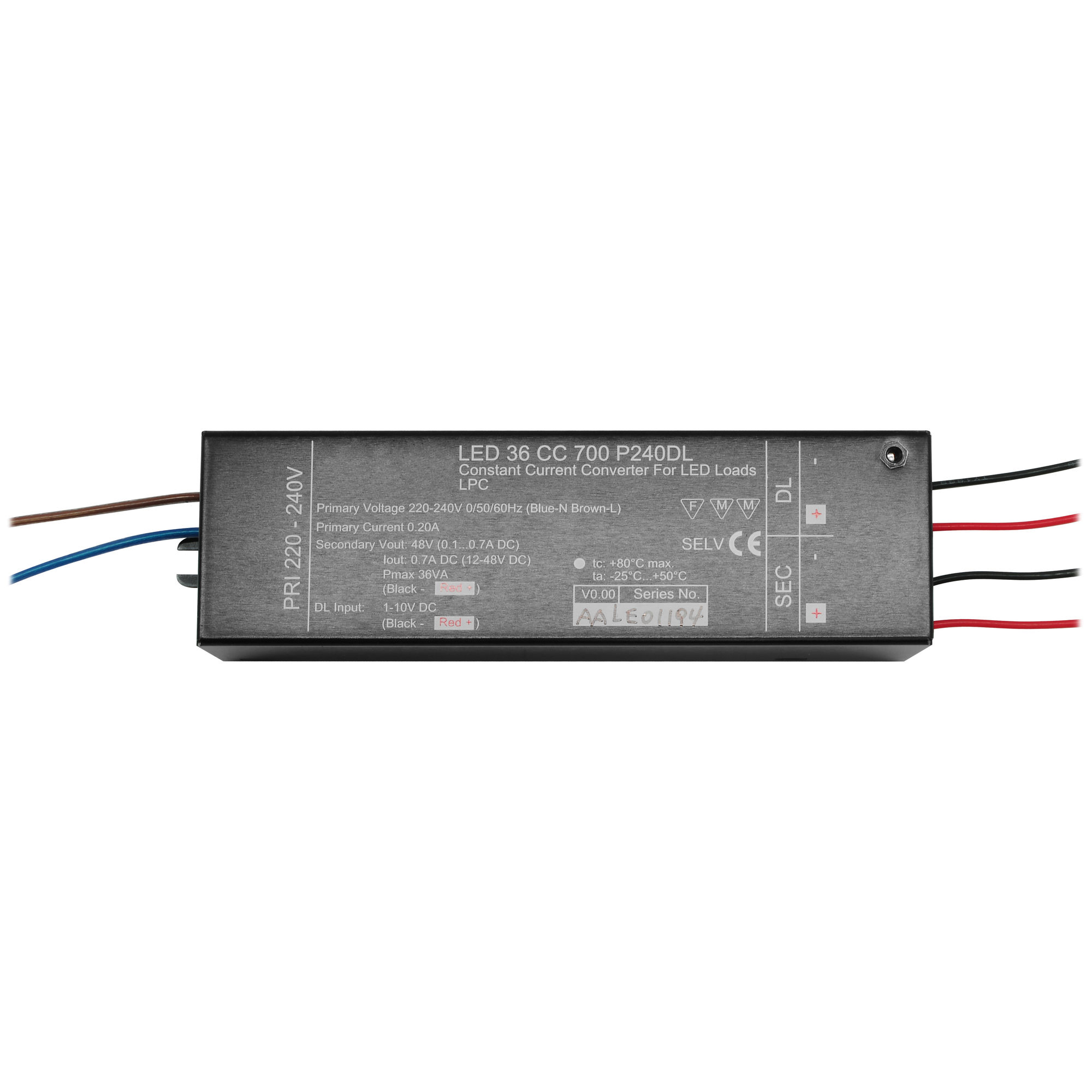 1-10V Dimmable LED Driver (Constant Current) 36W 700mA | Mr Resistor ...