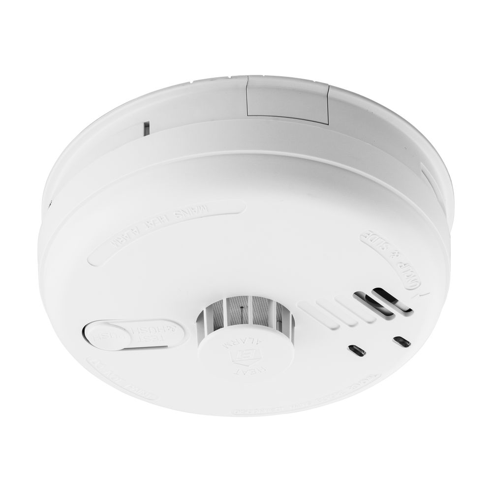 Aico Heat Alarm 240V (9V Battery Backup) White | Mr Resistor Lighting