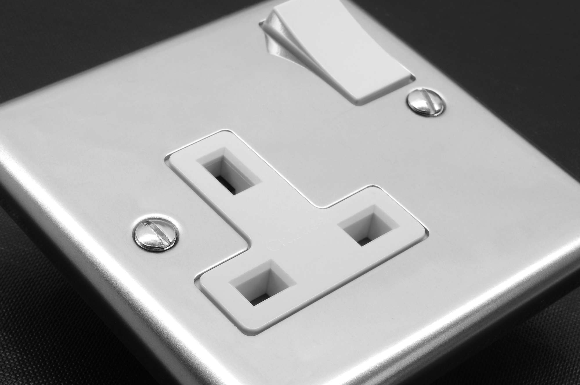 Cooker Switch 1 gang 45 amp cooker with neon Polished Chrome | Mr ...