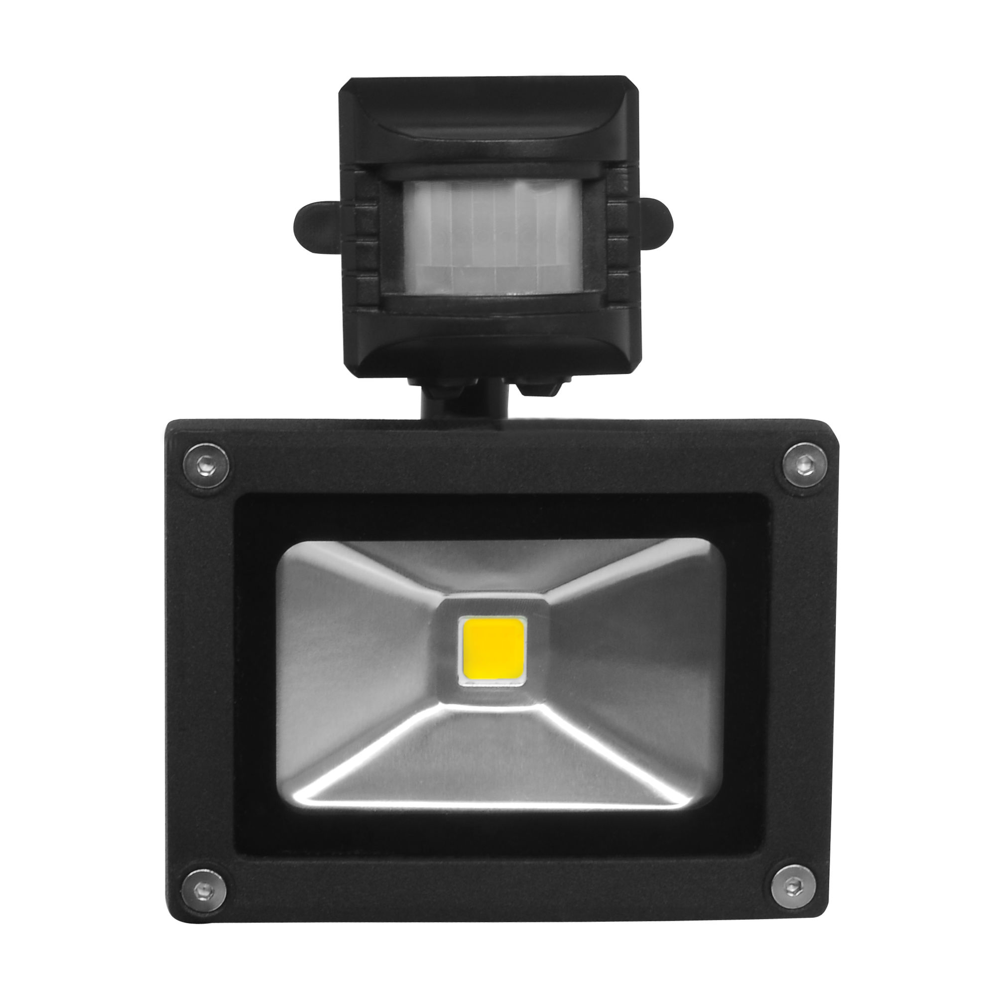 LED Black PIR Floodlight 240V 10W 4000K Cool White | Mr Resistor Lighting