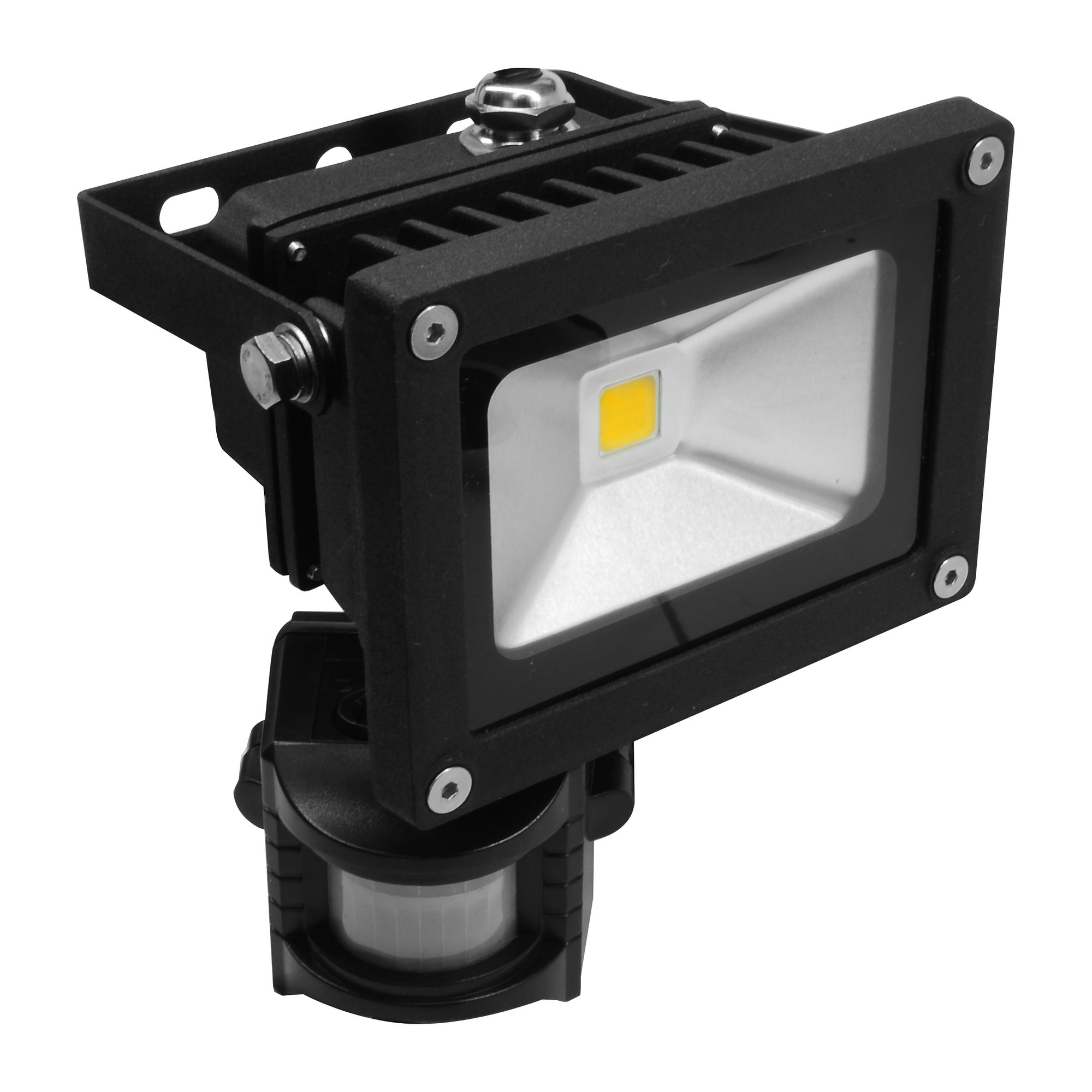 LED Black PIR Floodlight 240V 10W 4000K Cool White | Mr Resistor Lighting
