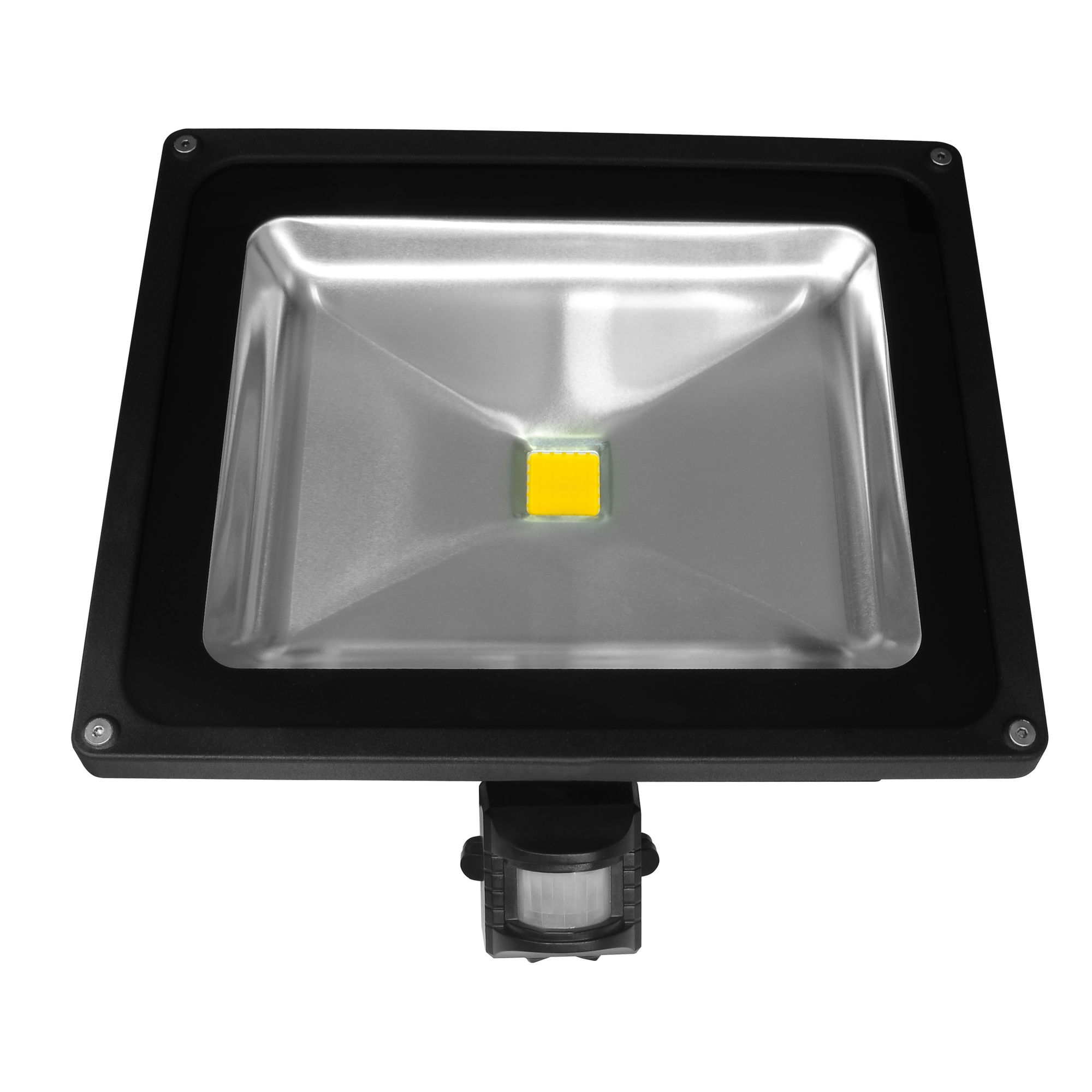 LED PIR Black Floodlight 240V 30W 4000K Cool White | Mr Resistor Lighting