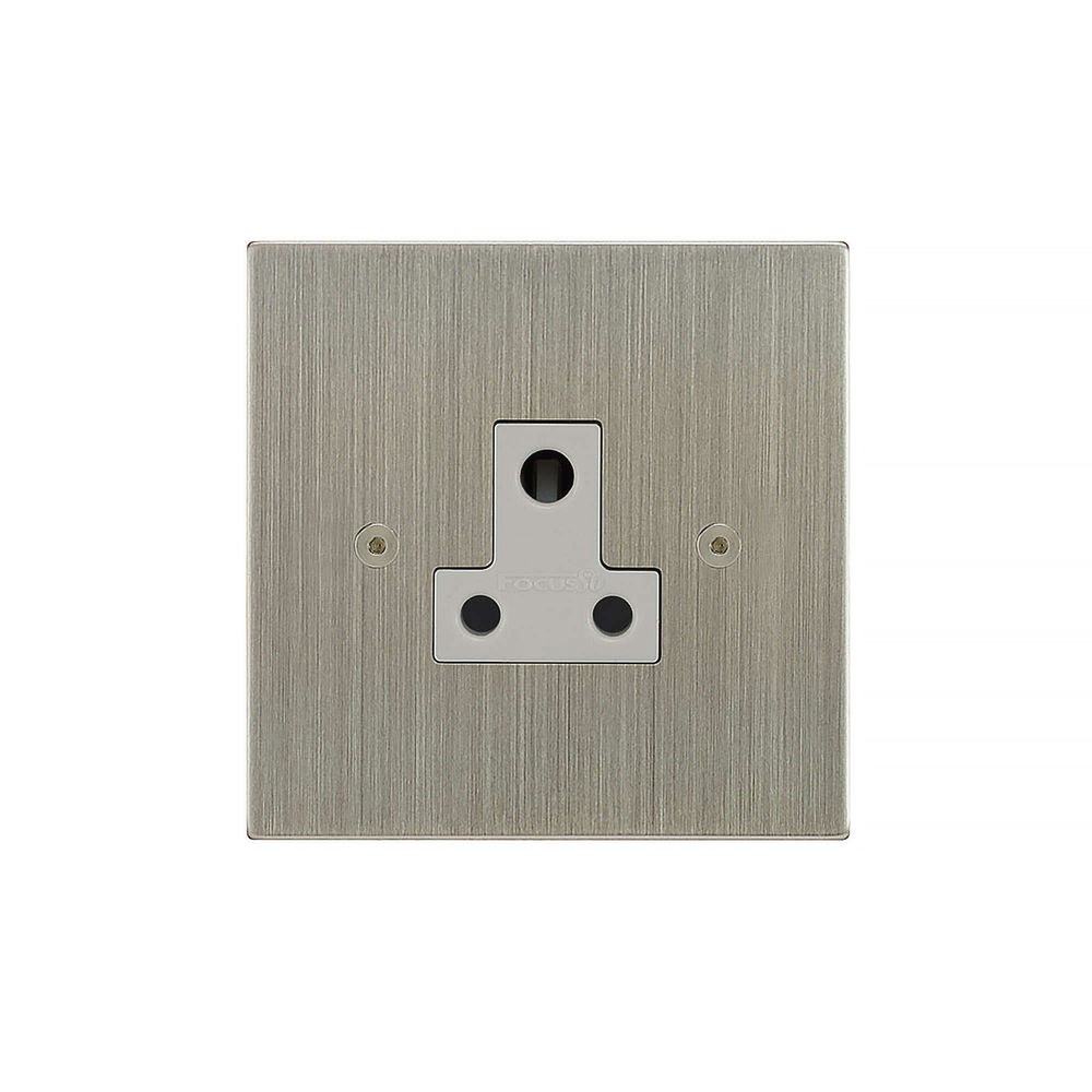Horizon Square Socket 1 gang 5 amp unswitched socket outlet Satin ...