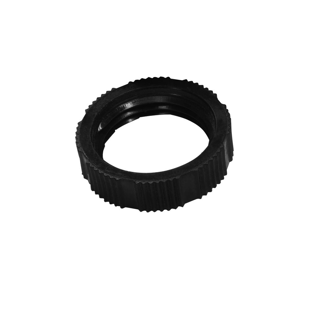 Lock Rings - Female Bush Screwed Black 20mm | Mr Resistor Lighting
