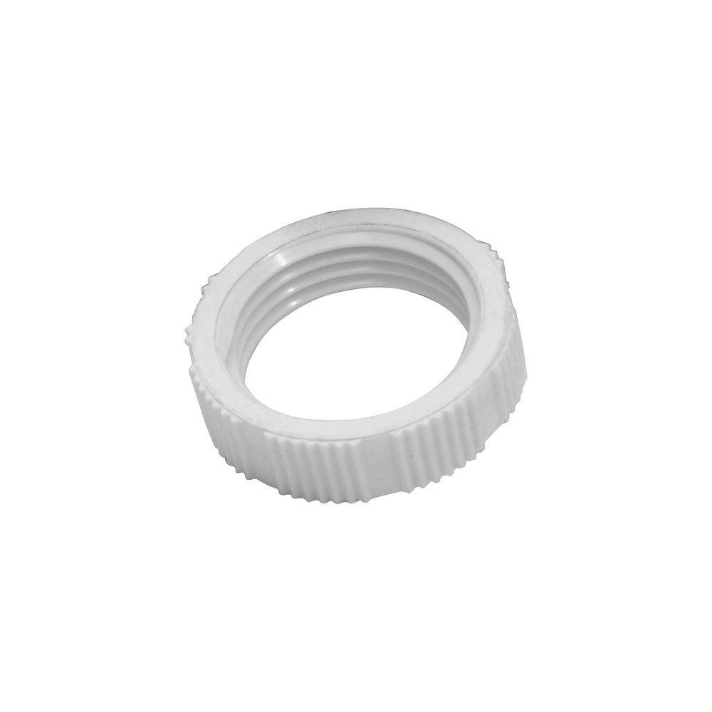 Lock Rings - Female Bush Screwed White 20mm | Mr Resistor Lighting