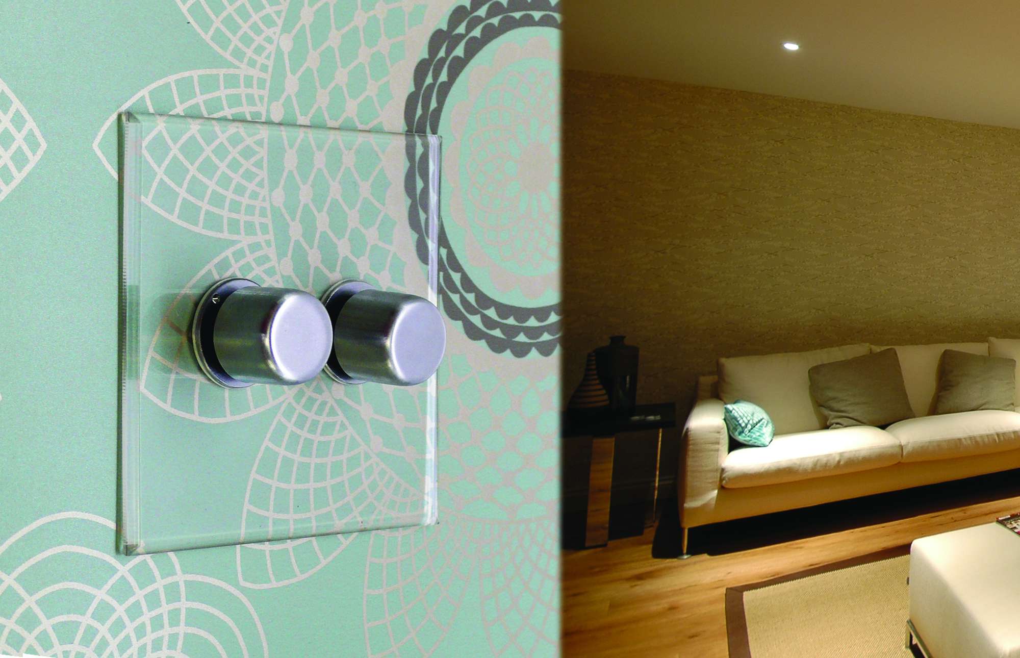 Prism Wall Socket 1 gang 13 amp switch socket outlet brass insert Clear ...