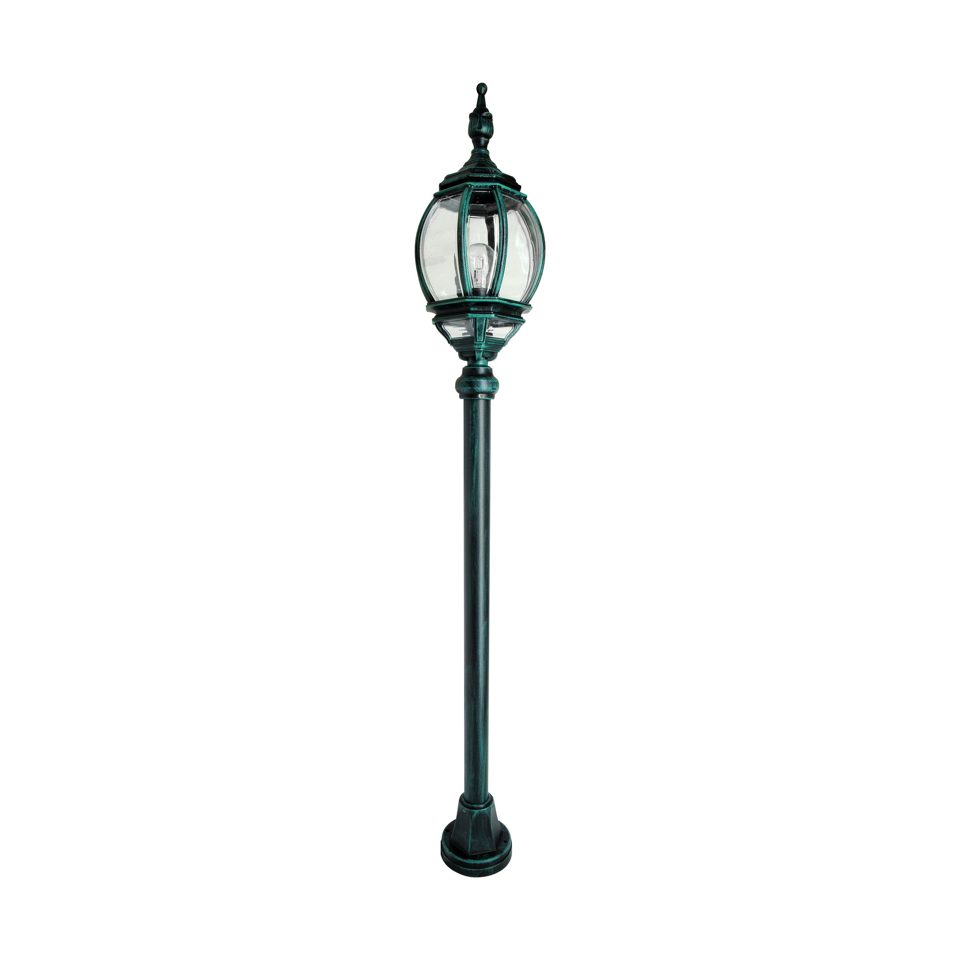 Lantern Lamp Post Short 240V 100W Black Green | Mr Resistor Lighting