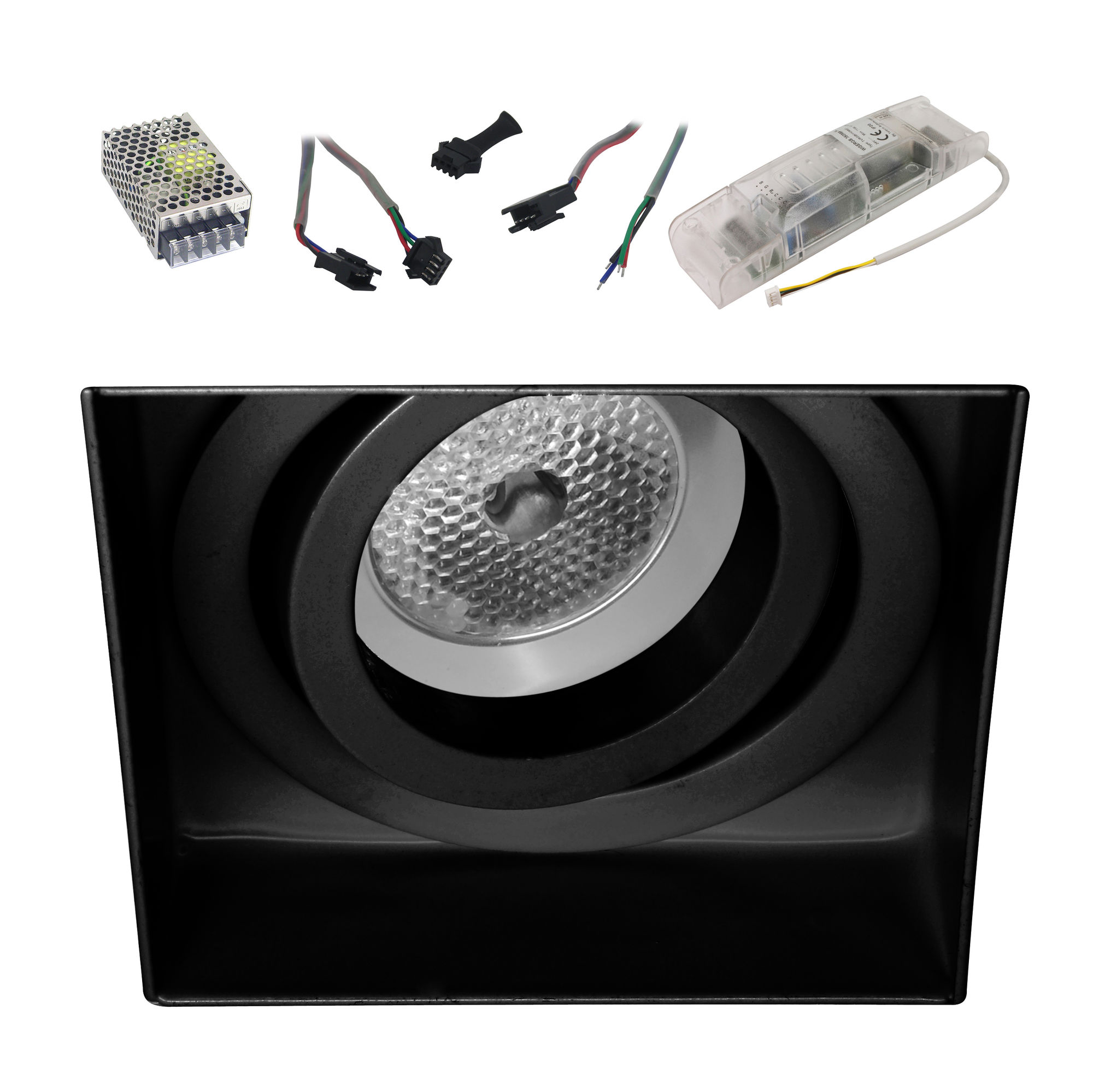 Trimless Square RGB Slave 1 4W Black | Mr Resistor Lighting