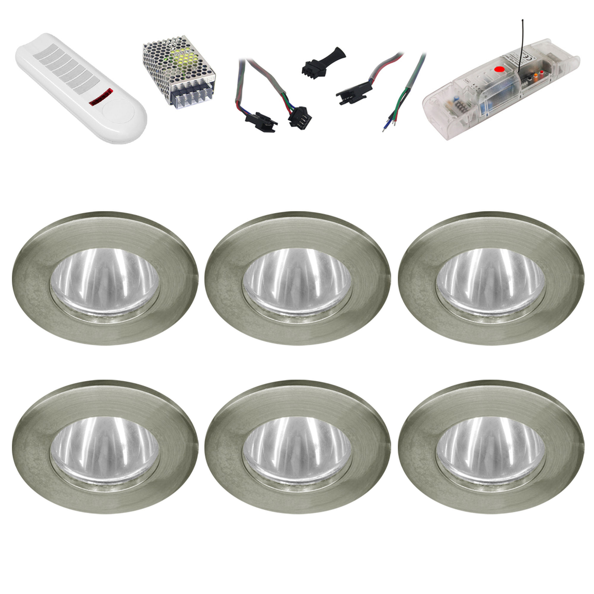 Nebula RGB 350mA Master 6 18W Nickel | Mr Resistor Lighting