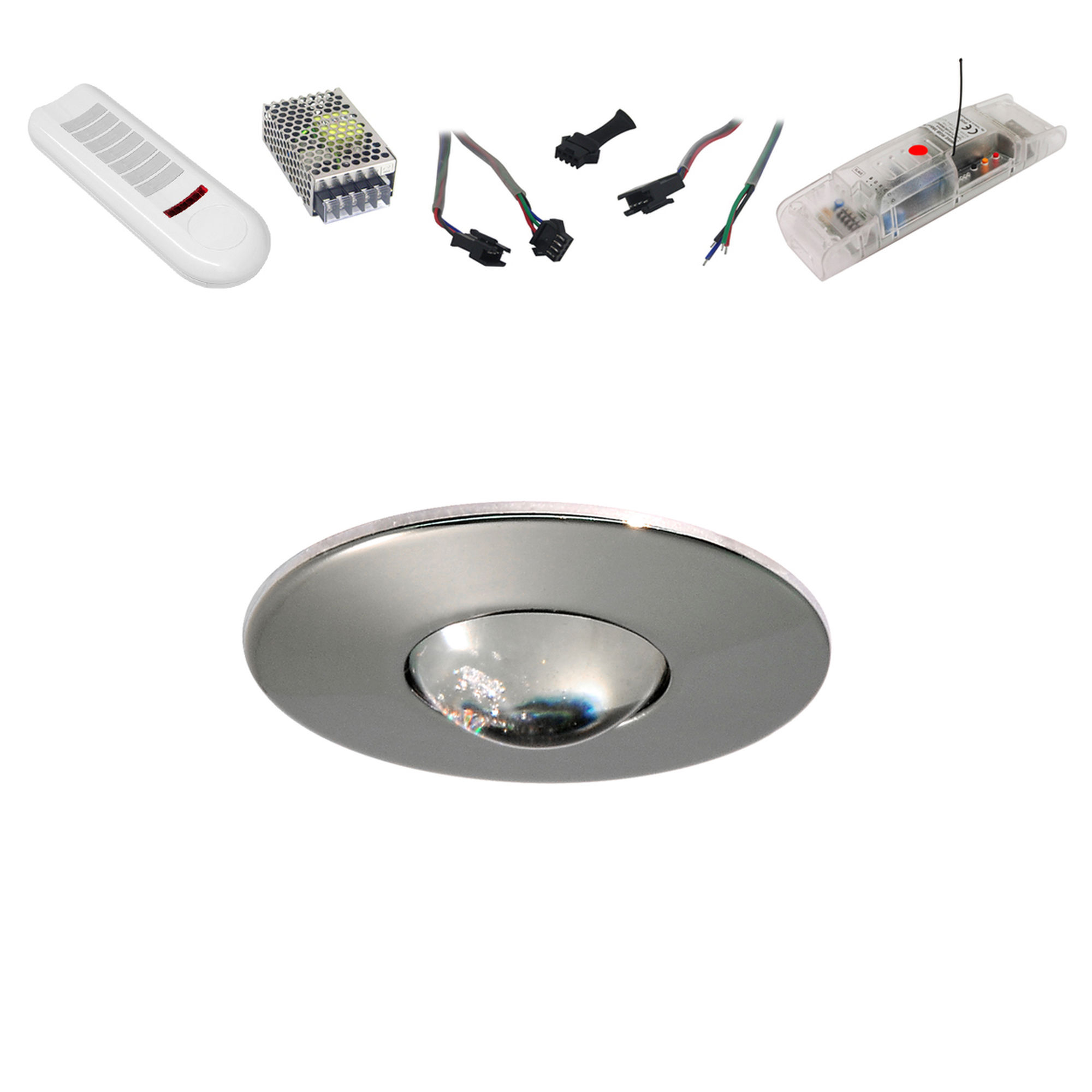 Crystal Ice Bubble RGB 350mA Master 1 3W Chrome | Mr Resistor Lighting