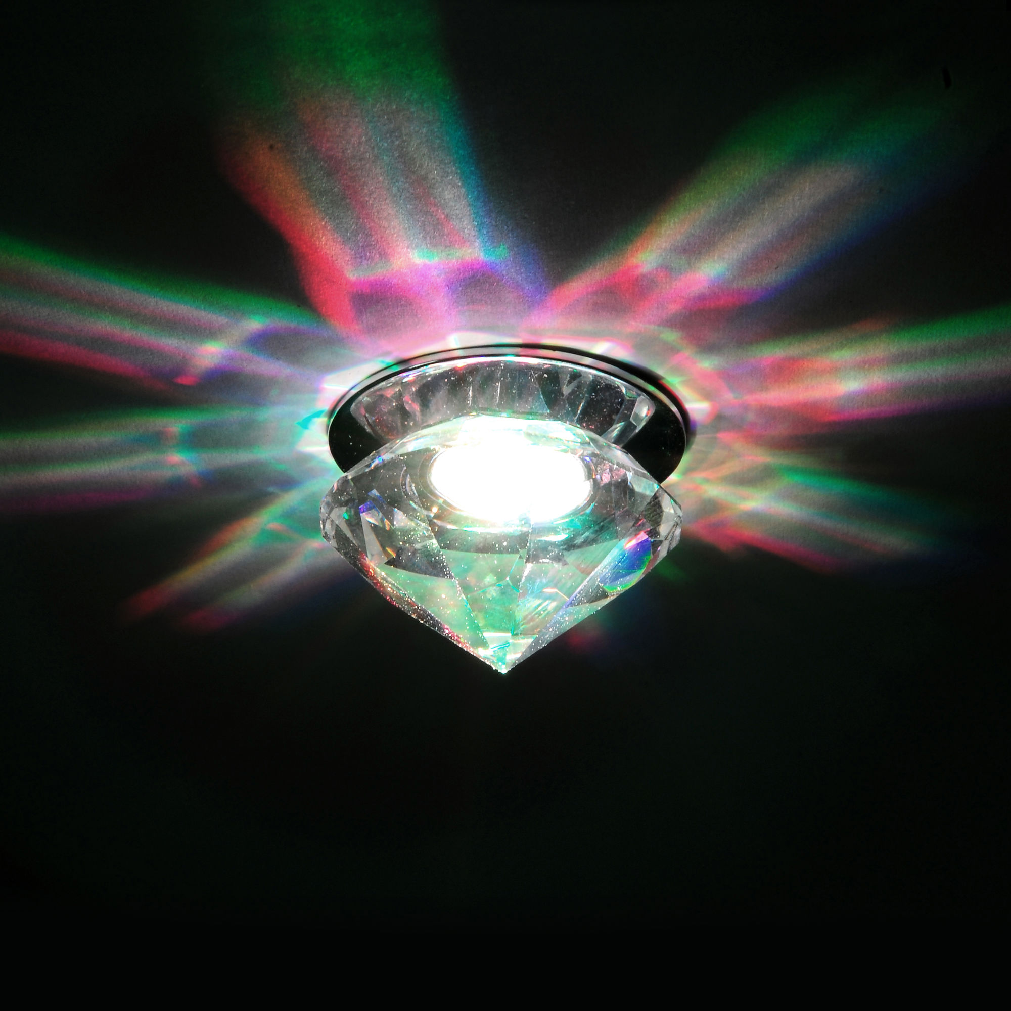 Crystal Ice Button RGB 350mA Slave 6 18W Chrome | Mr Resistor Lighting
