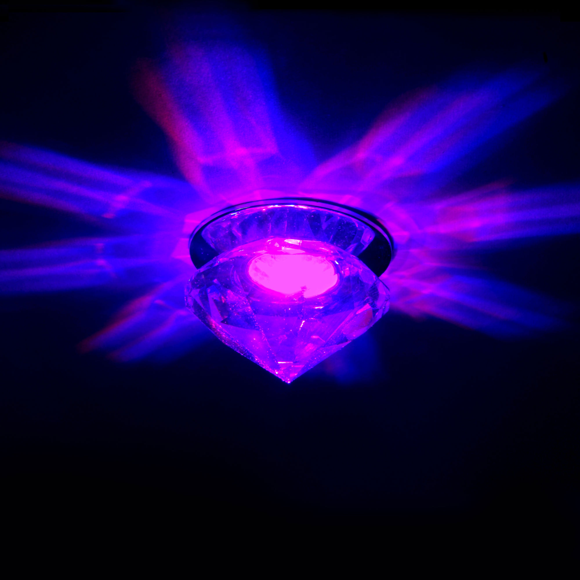 Crystal Ice Button RGB 350mA Slave 6 18W Chrome | Mr Resistor Lighting