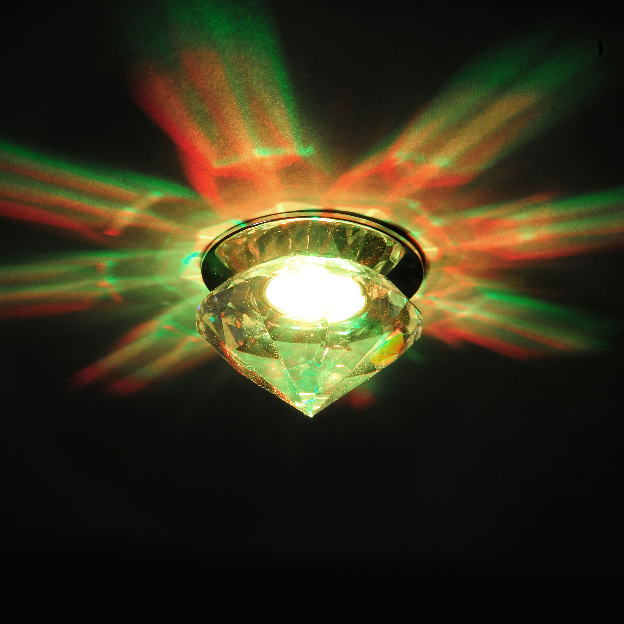 Crystal Ice Button RGB 350mA Master 1 3W Chrome | Mr Resistor Lighting