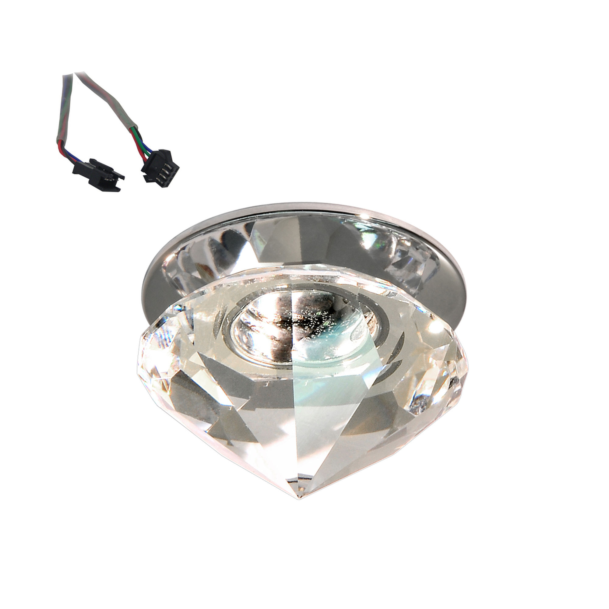 Crystal Ice Button RGB 350mA Add On 3W Chrome | Mr Resistor Lighting
