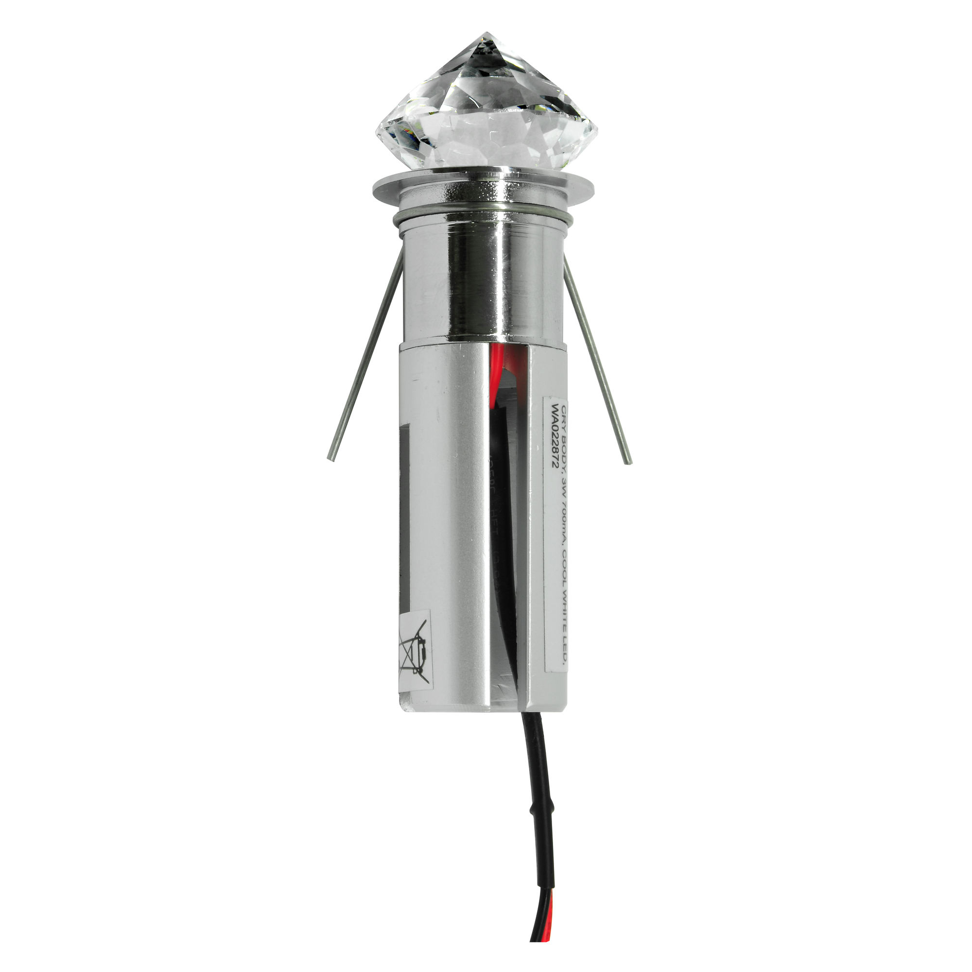 Crystal Ice Button RGB 350mA Add On 3W Chrome | Mr Resistor Lighting