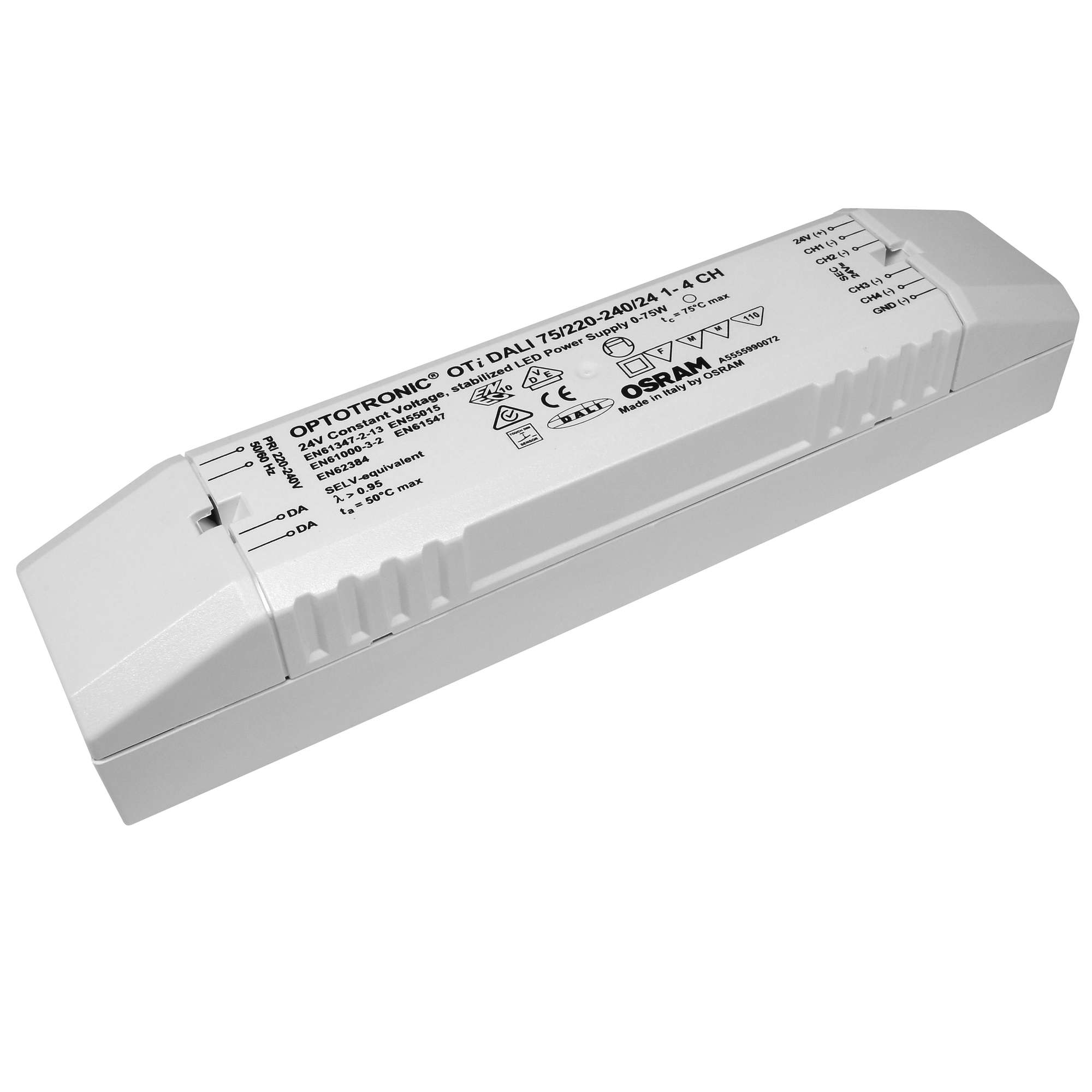 Optotronic Oti Dali Dimmable Driver (Constant Voltage) 240V/24V 75W 24V/240V | Mr Resistor Lighting
