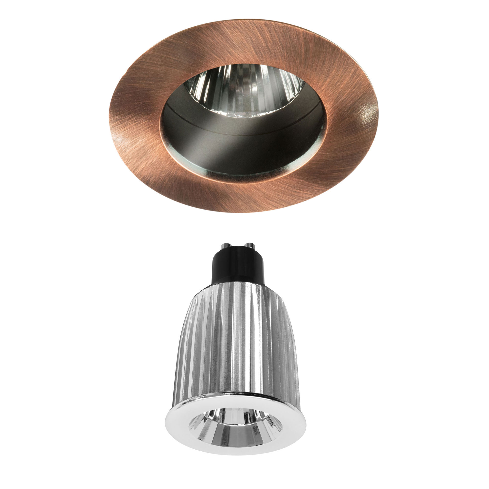 Elegant Fixed Downlight Clear IP54 Baffle LED Reality GU10 Warm White ...