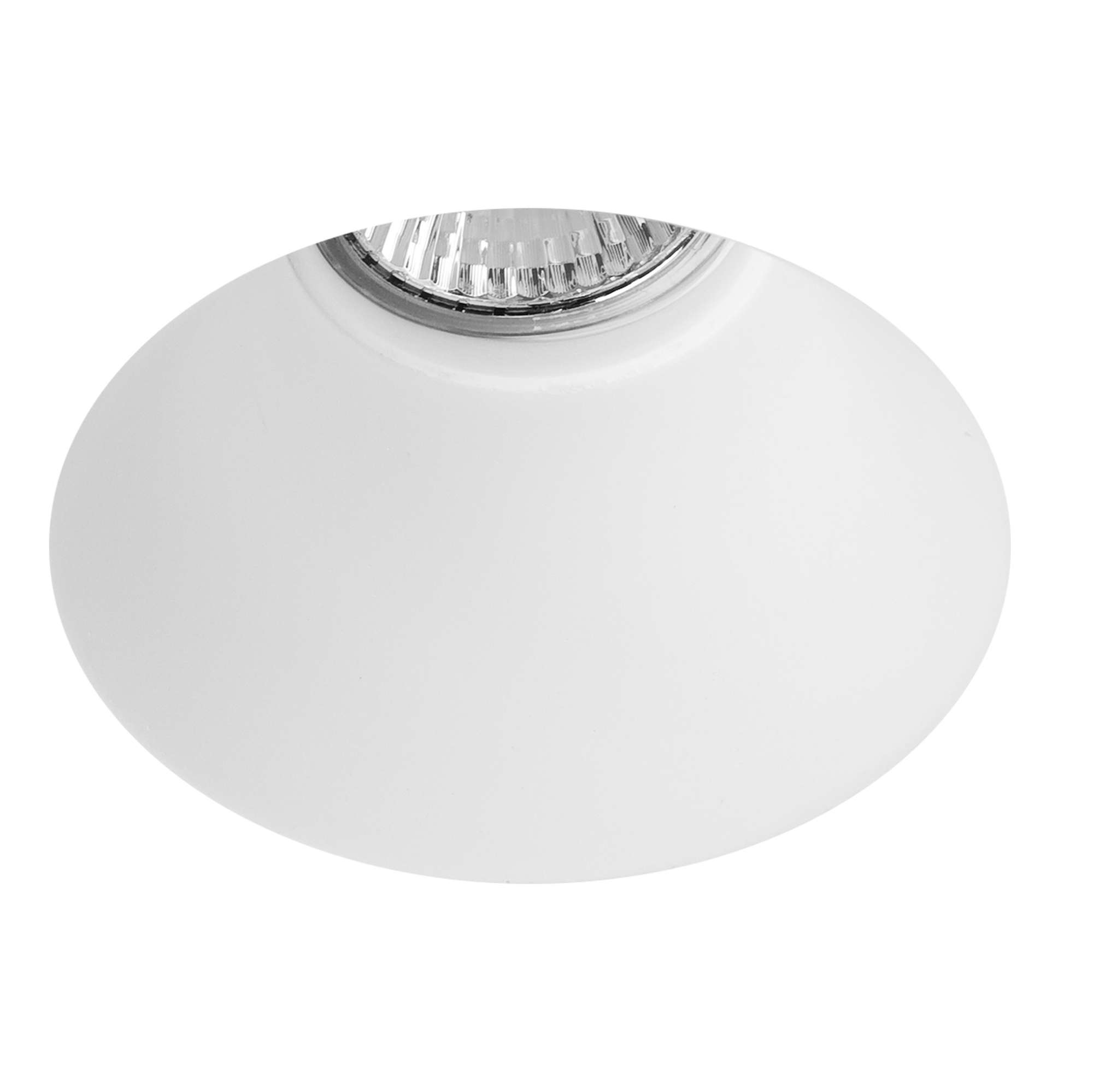 Blanco Plaster Trimless Round Sharp Edge Downlight GU10 240V White 50W ...