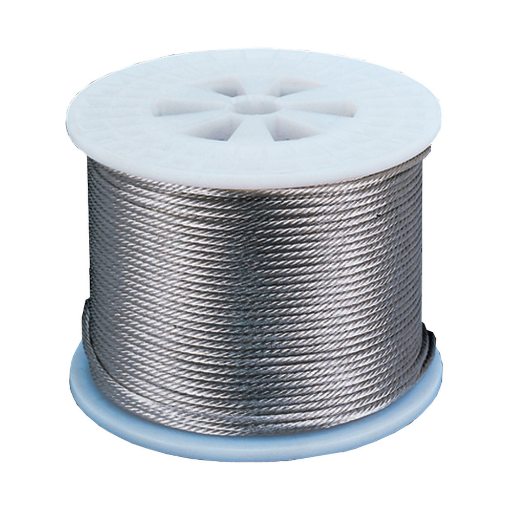 PVC Coated Wire Cable 4mm Silver 100m | Mr Resistor Lighting