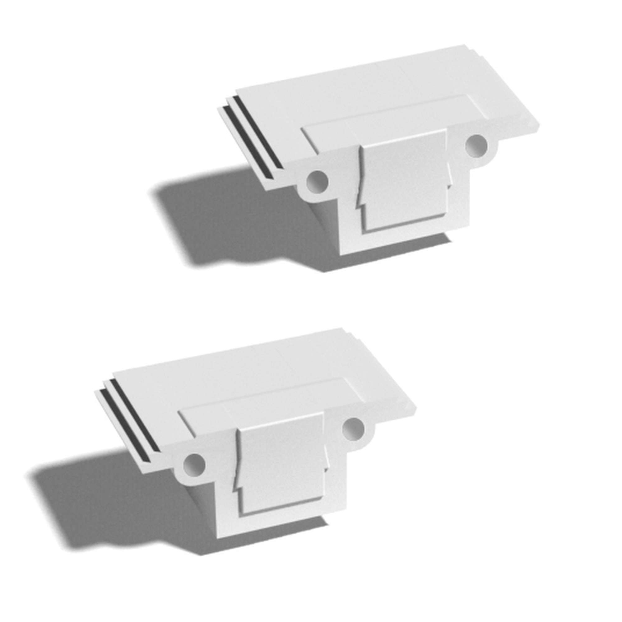 Extrusion Micro 35 End Cap Pair Plaster | Mr Resistor Lighting