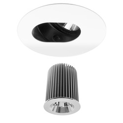 Invisible Round Camera Glass Downlight IP44 Reality LED Kit 7W (=75W ...