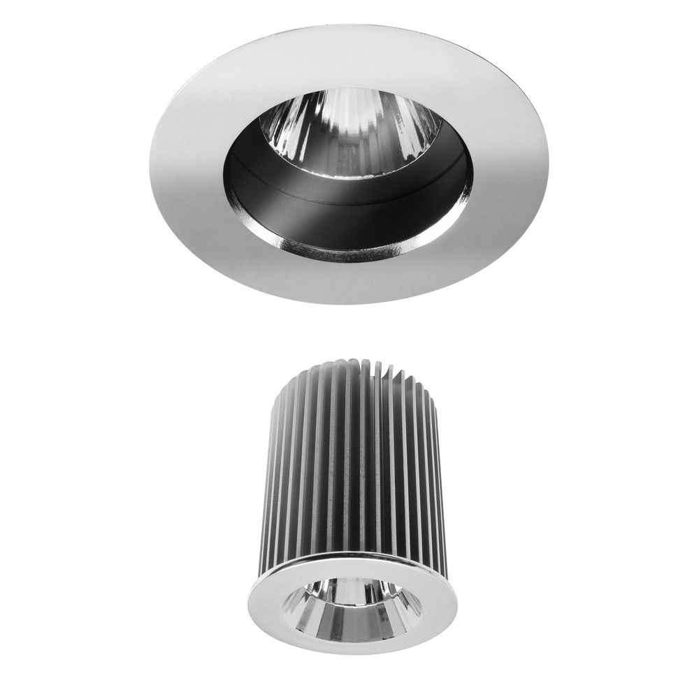 Elegant Fixed Downlight Clear IP54 Baffle Reality LED Module Warm White ...