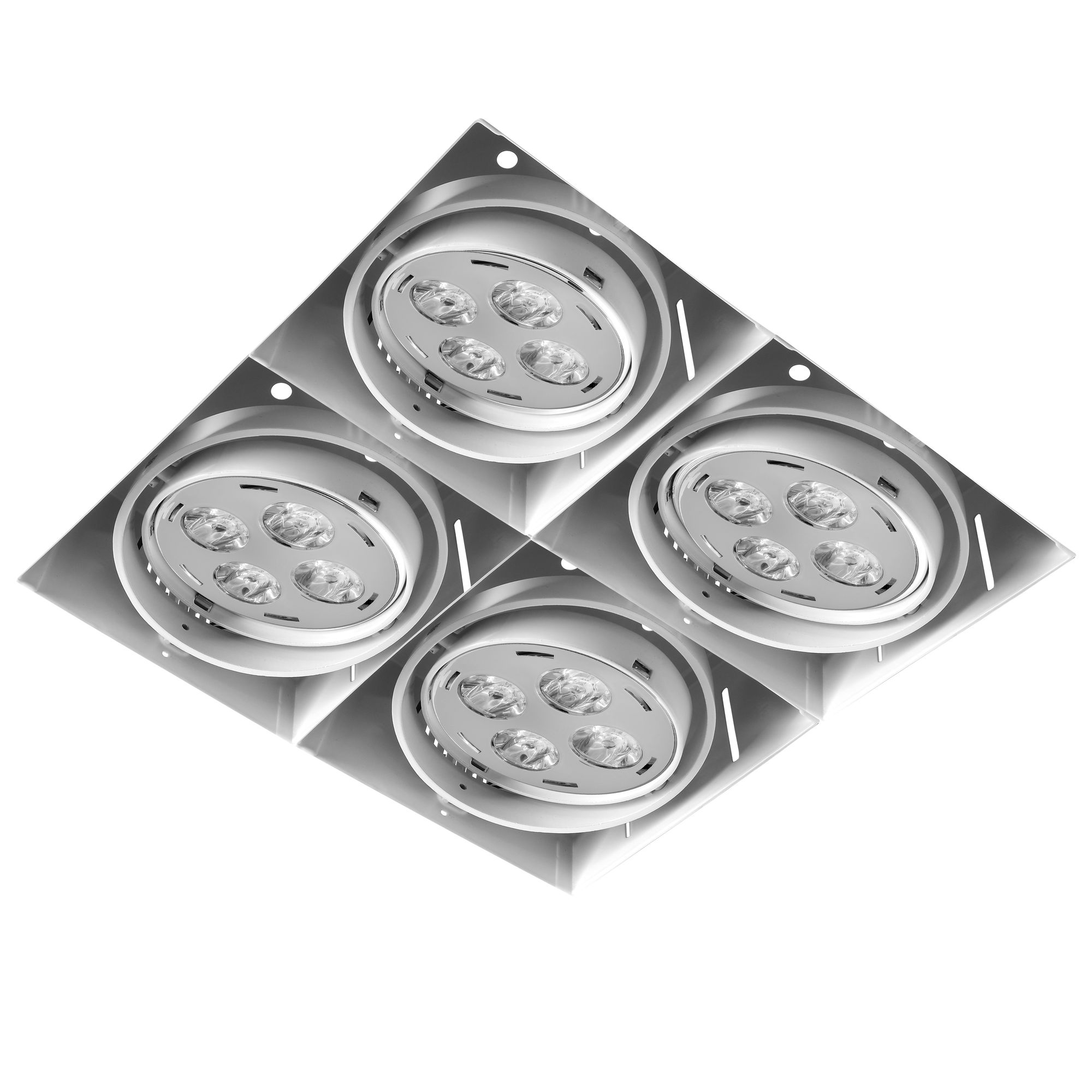 Grid Trimless Quadruple LED & Driver 4 x 14W Dimmable Cool White (4000K ...