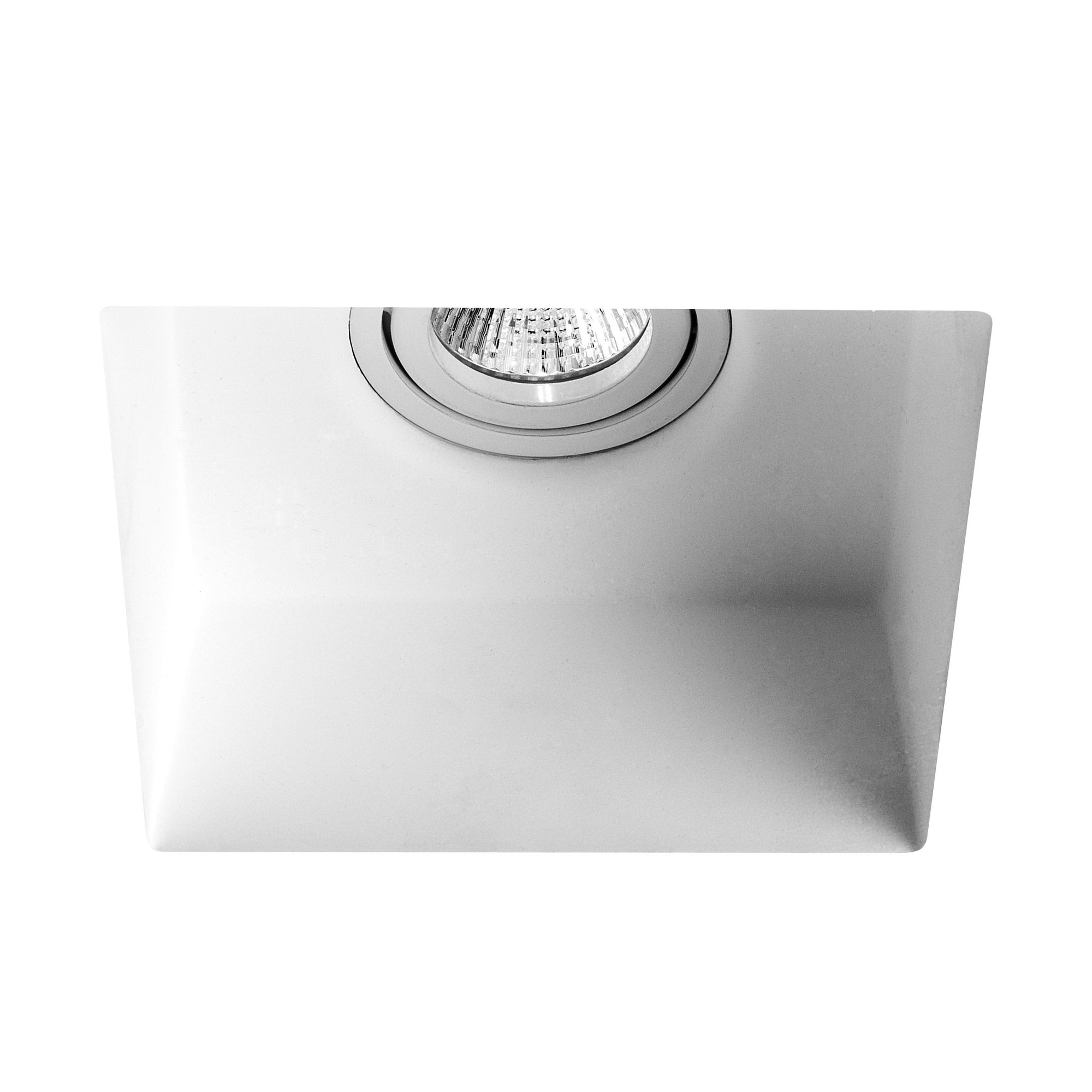 Plaster Trimless Square Adjustable Downlight GU10 240V White 50W | Mr Resistor Lighting