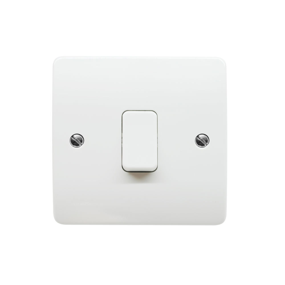 MK Logic Plus Rocker Switch 1 gang DP 10 amp 1 way White | Mr Resistor ...