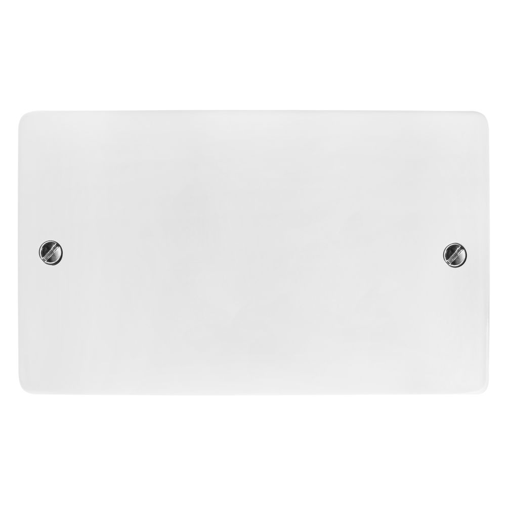 Blank Plate 2 gang Blankplate White | Mr Resistor Lighting