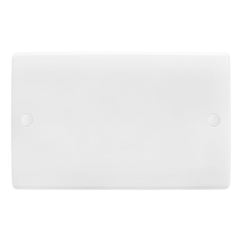 Blank Plate Double Plate White | Mr Resistor Lighting