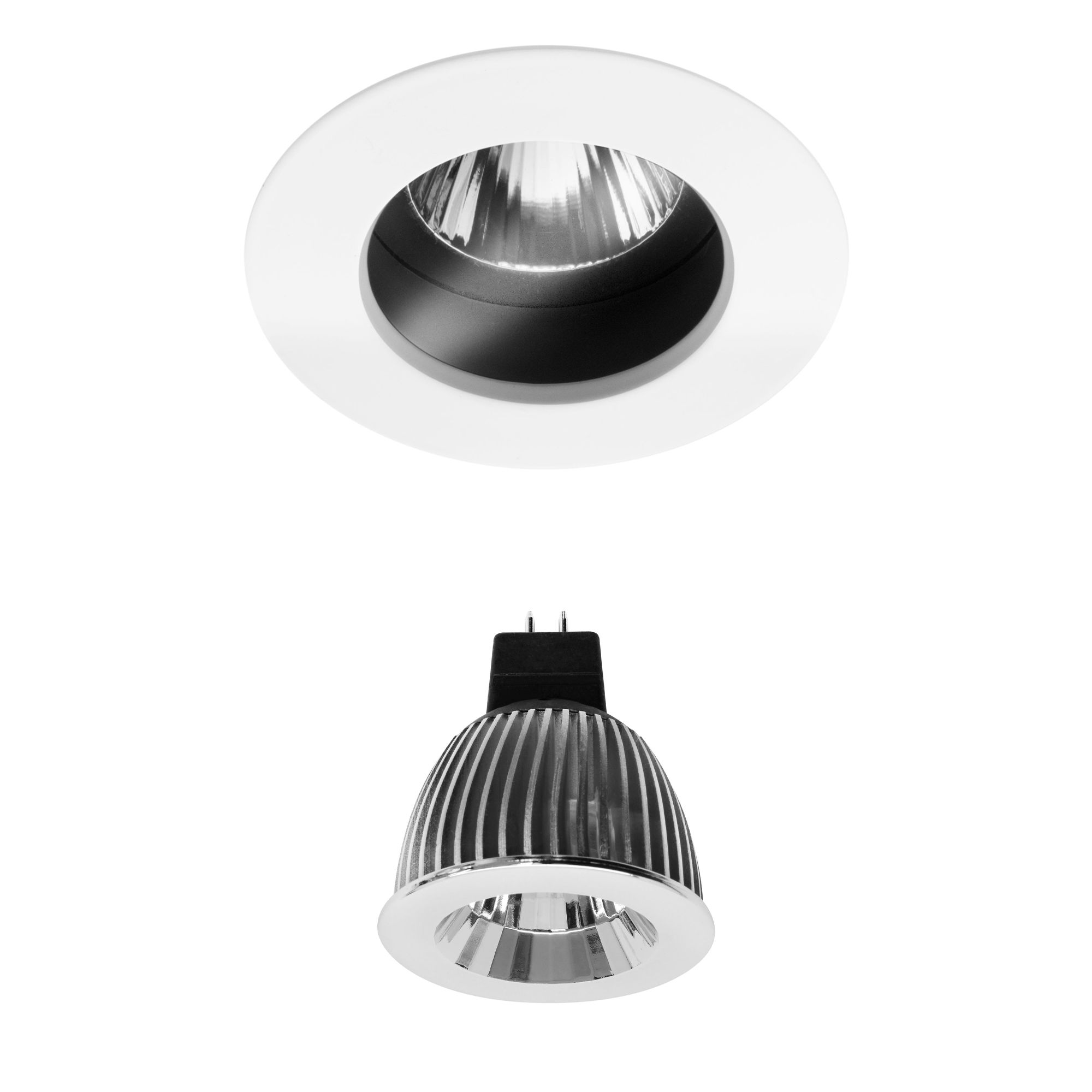 Elegant Fixed Downlight Clear IP54 Reality LED MR16 Warm White (3000K ...
