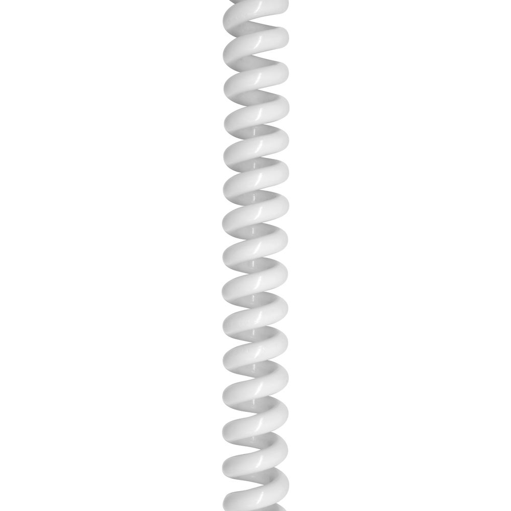 Curly Cable Round Flex 3 Core 0.5m-2m 0.75mm² White | Mr Resistor Lighting