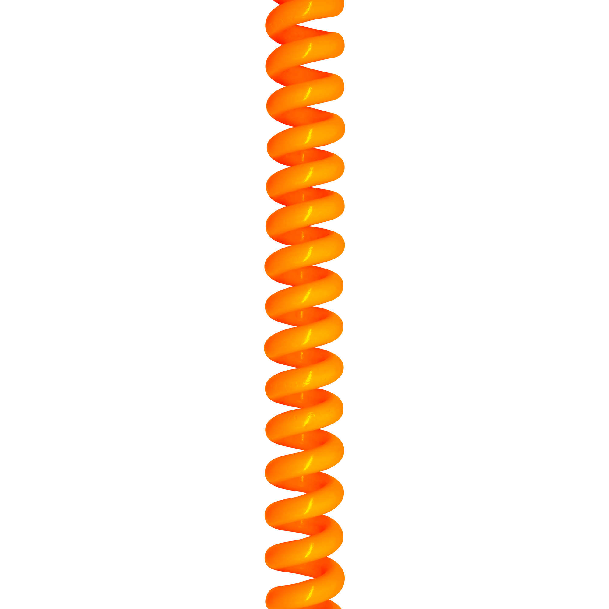 Curly Cable Round Flex 3 Core 0.5m-2m 0.75mm² Orange | Mr Resistor Lighting