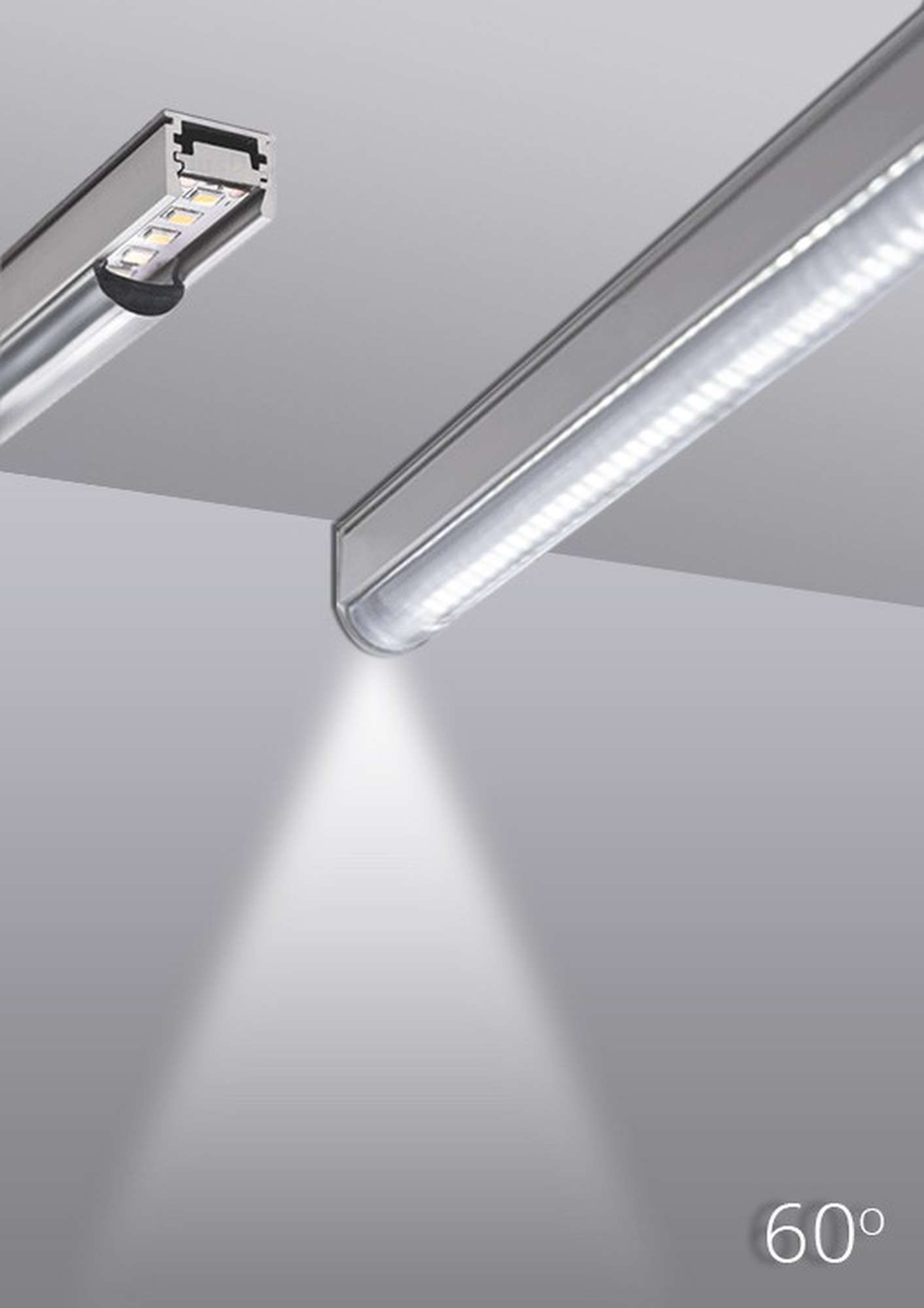 Regulor Surface Extrusion Profile Aluminium 1000mm | Mr Resistor Lighting