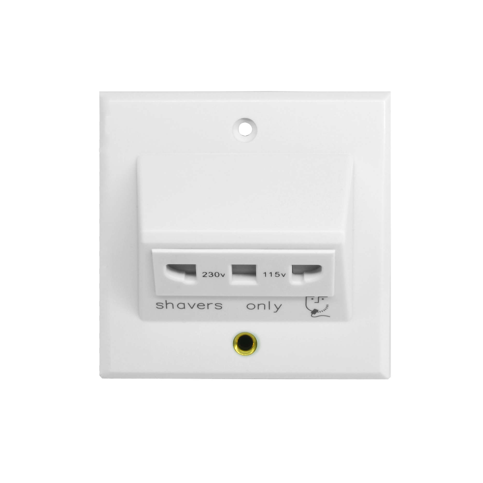 Dual Voltage Shaver Socket 1 gang shaver socket White | Mr Resistor ...
