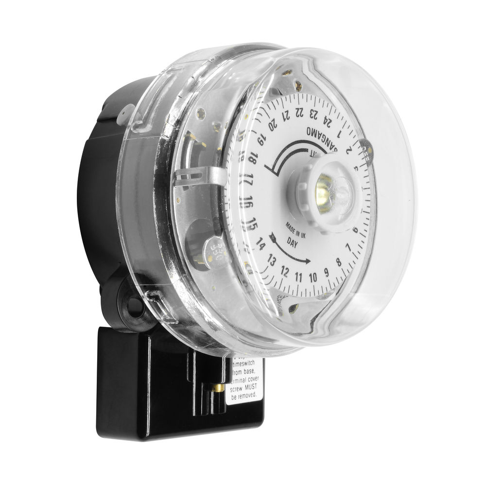 24 Hour and Solar Dial Time Switch Black 20A | Mr Resistor Lighting