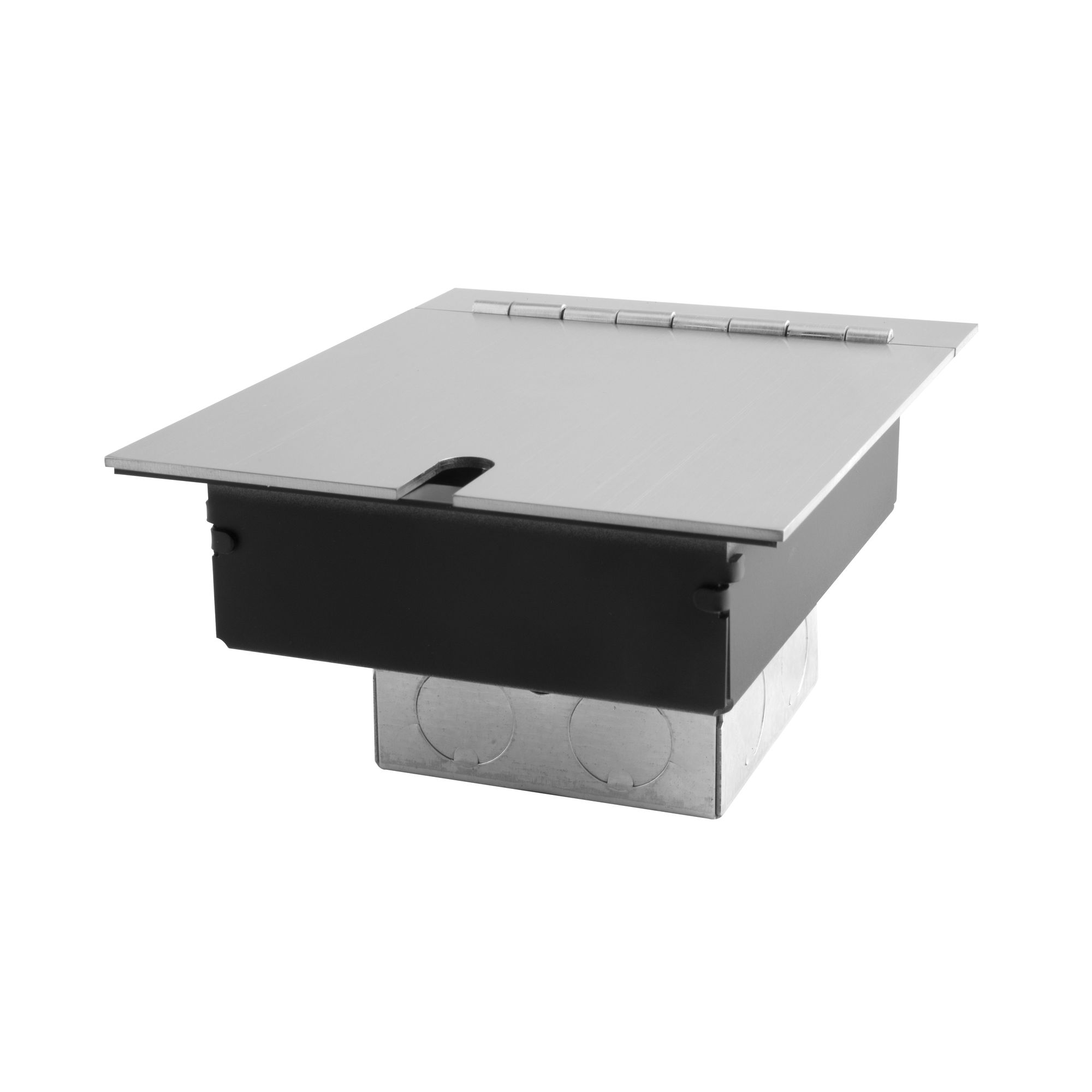 Horizon Square Recessed Floor Box Single Satin Stainless Steel | Mr ...