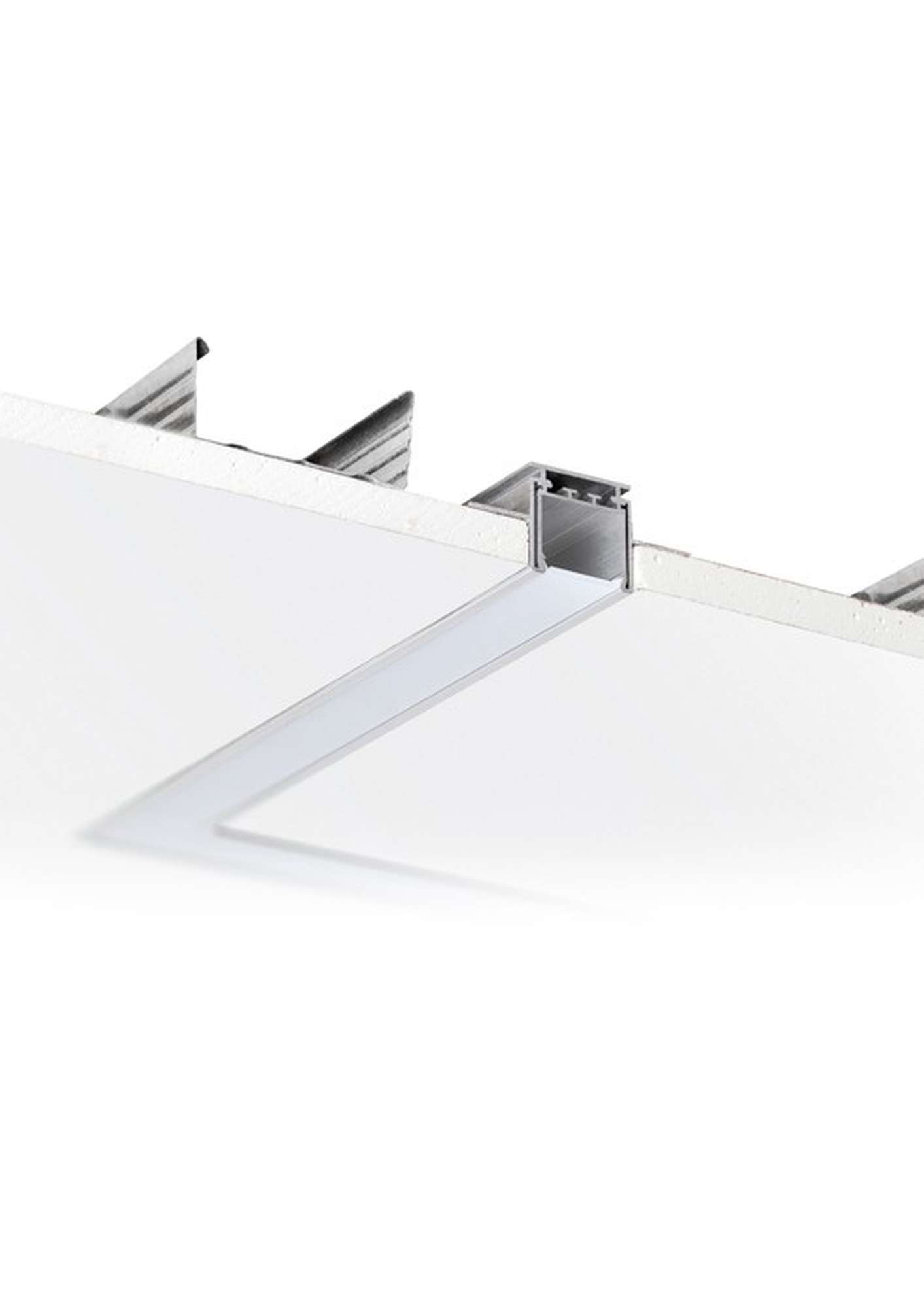 Lokom Recessed Extrusion Profile Aluminium 2000mm | Mr Resistor Lighting