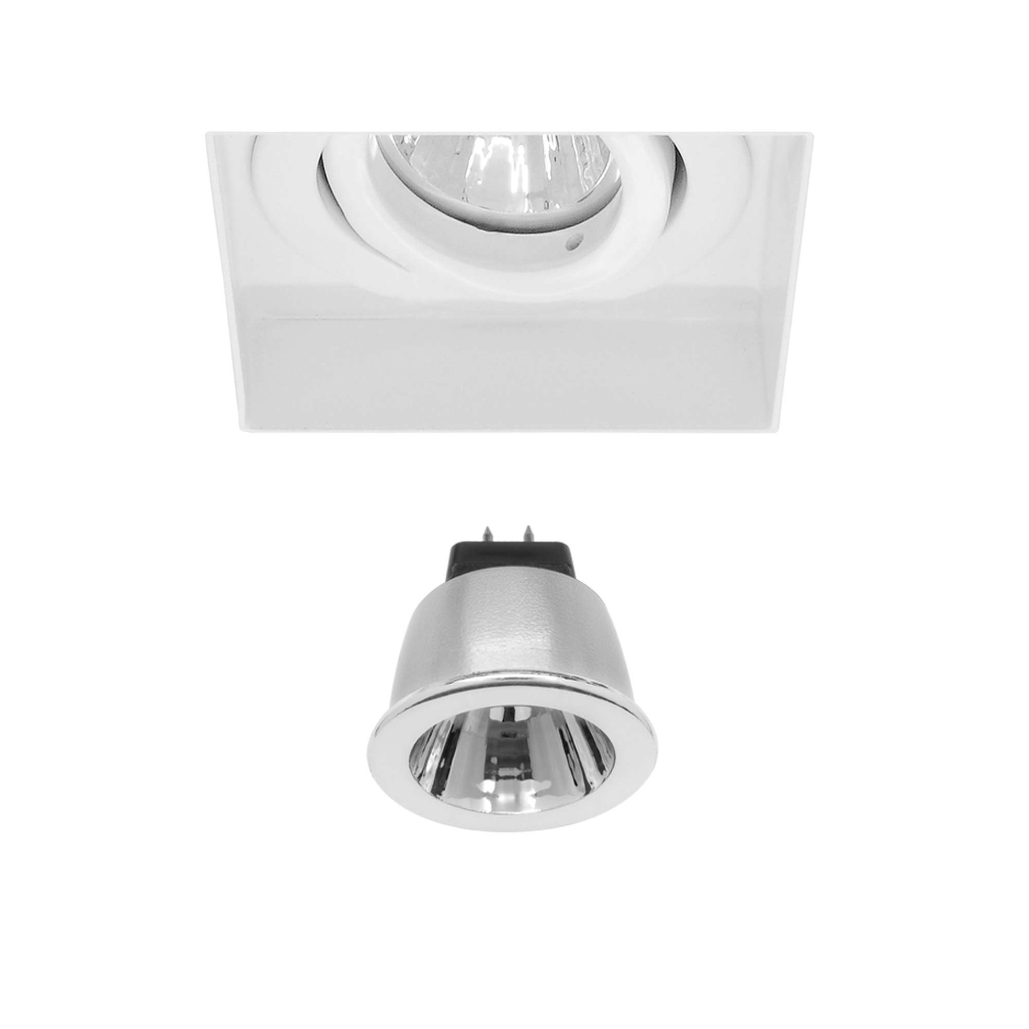 Trimless Square Adjustable Downlight MR11 LED Warm White (3000K) 3.5W (=35W) 35° | Mr Resistor ...