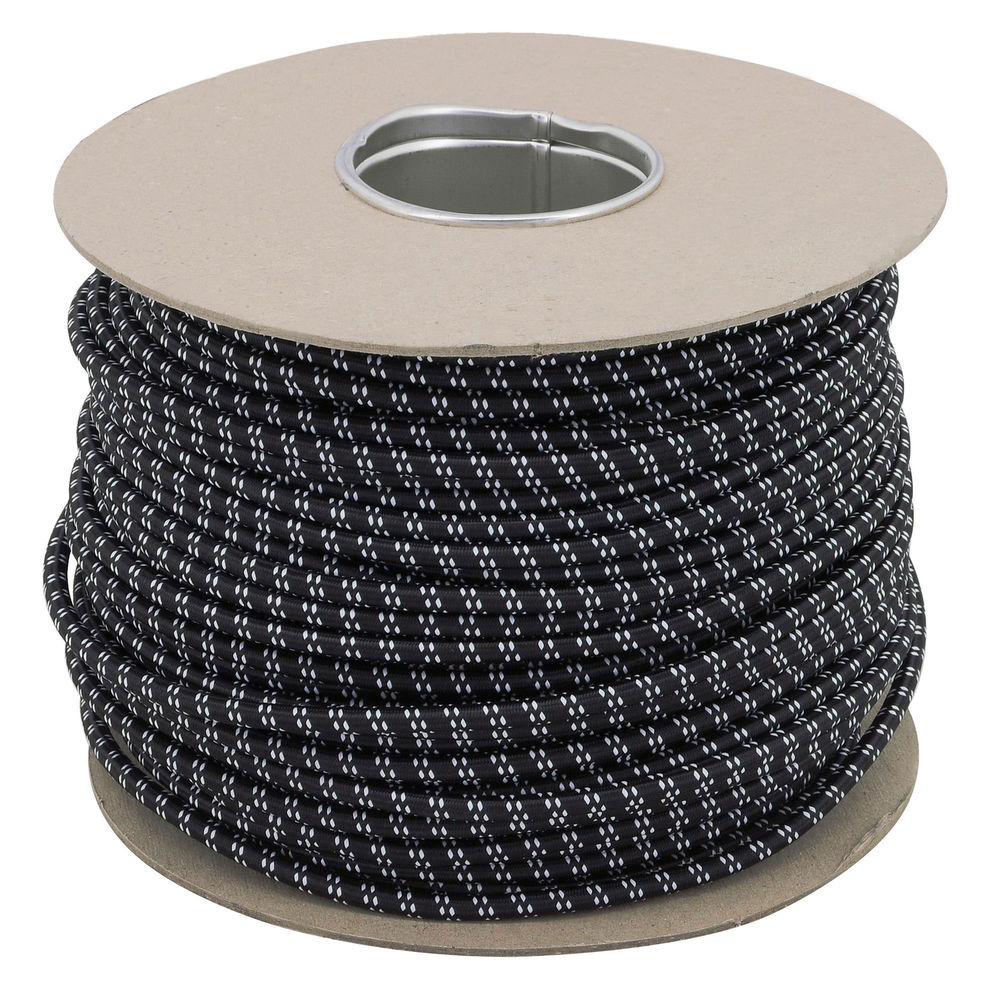 Braided Cloth Round Flex 3 Core Cable 100M 0.75mm² Black White | Mr ...