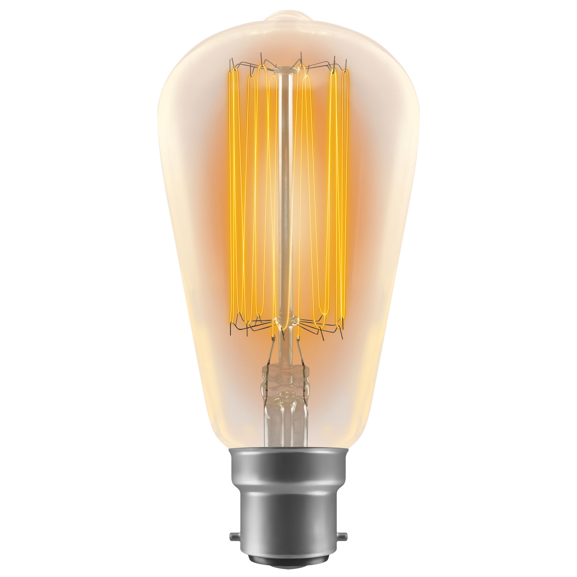 Antique Carbon Filament Lamp Squirrel Cage ST64 64mm BC / B22 40W | Mr ...