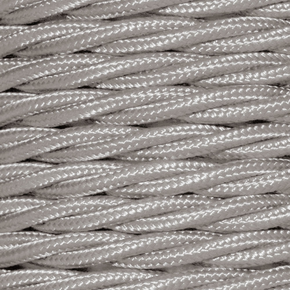 Braided Cloth Triple Twisted Round Flex Cable 0.50mm² Silver | Mr ...